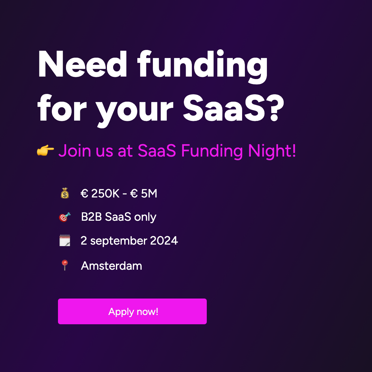 SaaS Funding Night 25 • We Love SaaS